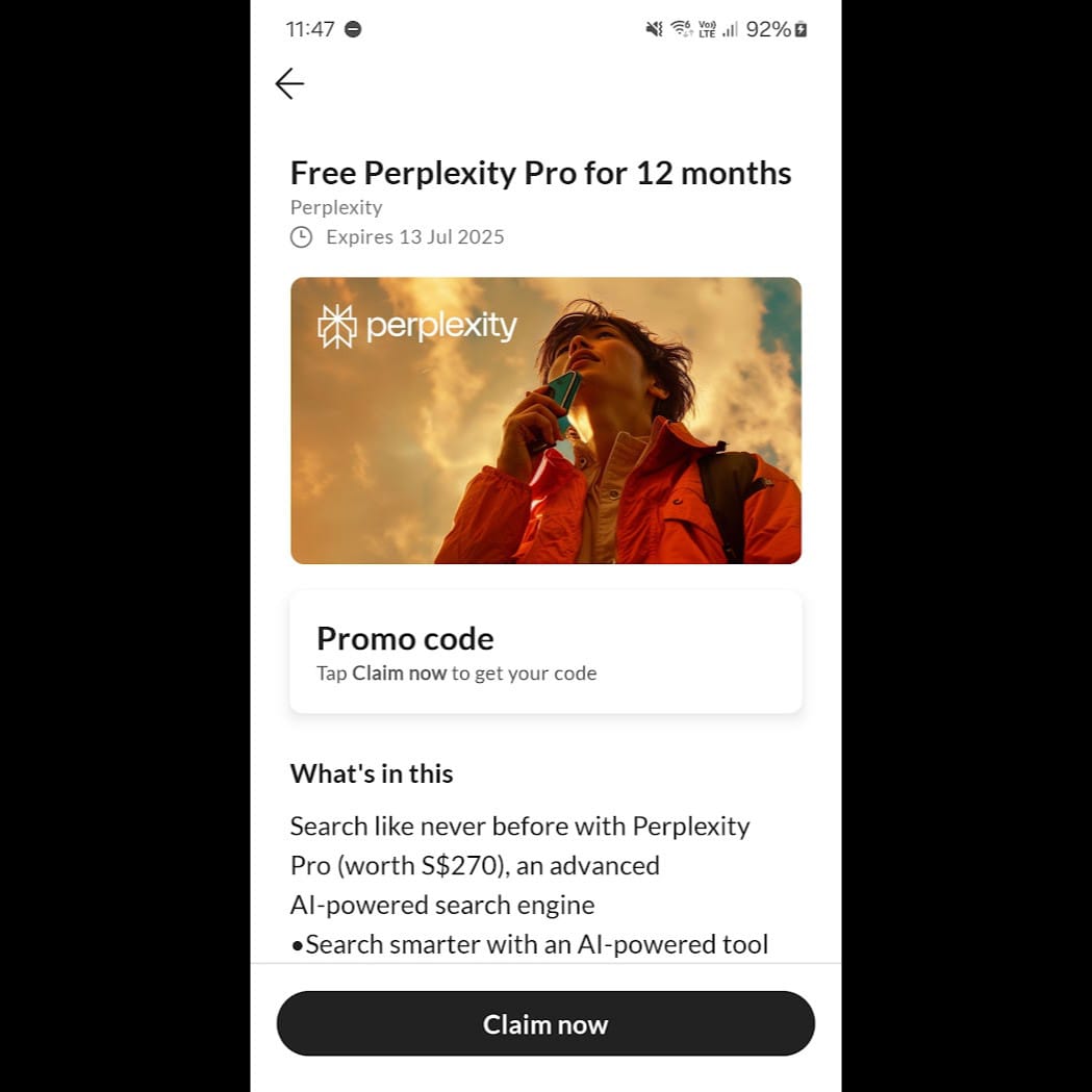 Free Perplexity Pro with Singtel - ThinkTan